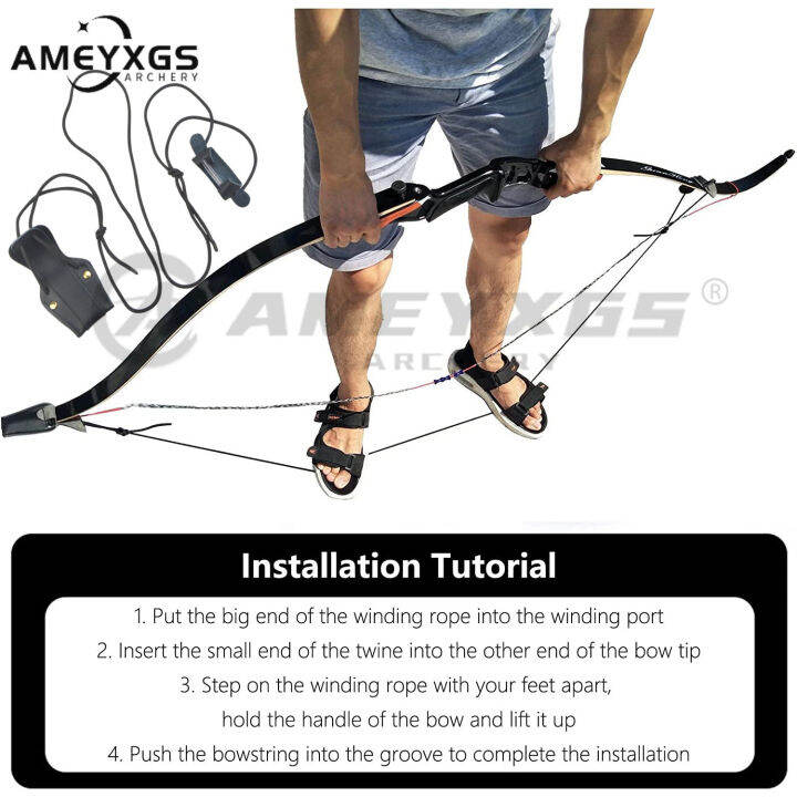 AMEYXGS Bow Stringer for Recurve Bow Accessories Tool for Installing ...