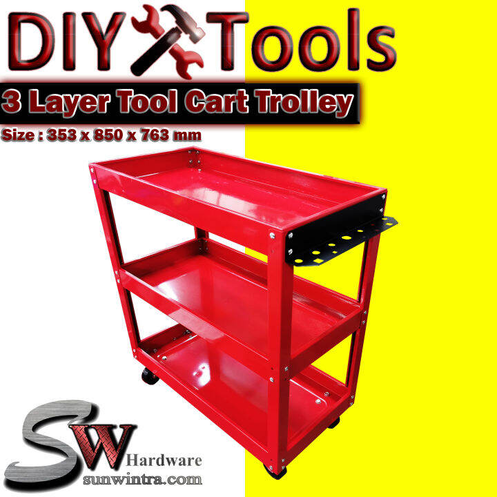 SW Hardware 3 LEVEL TOOL CART TROLLEY | Lazada