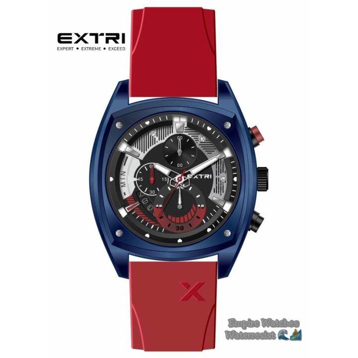 Empirewatches Jam Tangan Extri X6056 Pria Cowok Analog Chrono Aktif dan Tanggal Aktif Strap ...