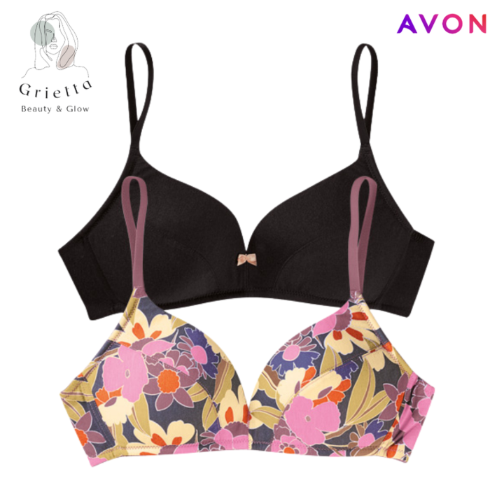 Avon Bra for Women, 2PC Set Nonwire and Underwire Women's Bra, Avon ...