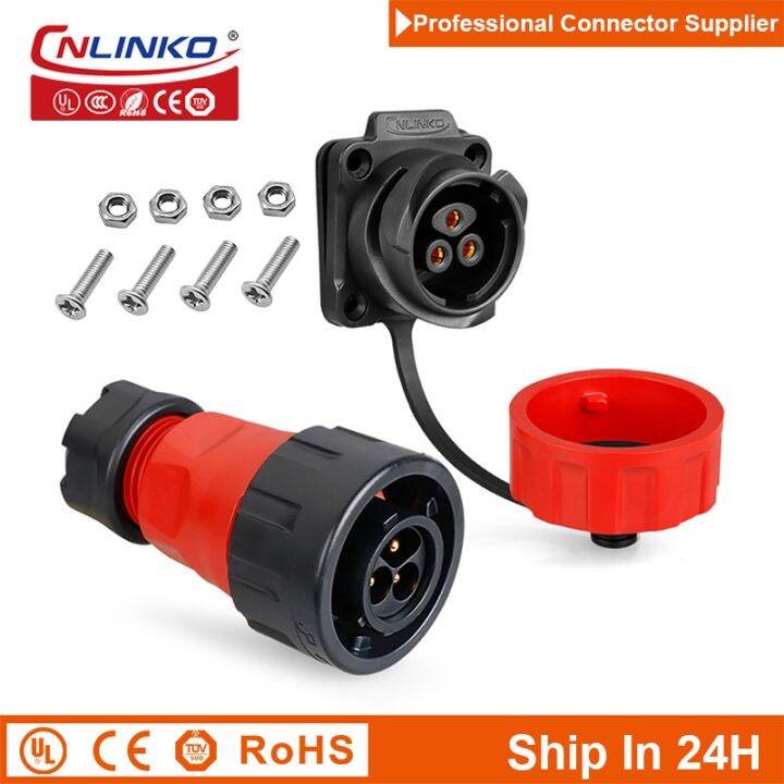 Cnlinko YM24 Plastic M24 IP67 Waterproof 3pin Electric Aviation Light ...