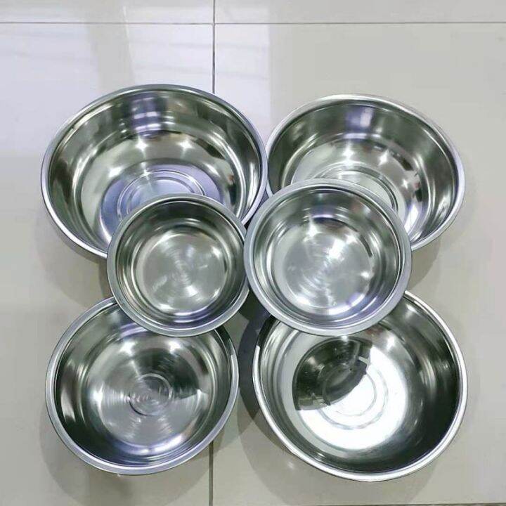 Baskom 1ps / Mangkok Stainless Bulat 14-24 cm | Lazada Indonesia