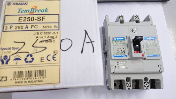 Terasaki 150A/200A/250A 3P 25KA MCCB E250-SF & Terasaki Shunt Trip T2SH00LA20WB | Lazada