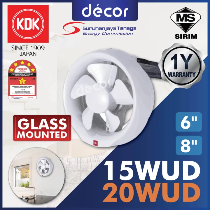 KDK 15WUD 6‘’ 15cm / KDK 20WUD 8'' 20cm Glass Mount Propeller ...