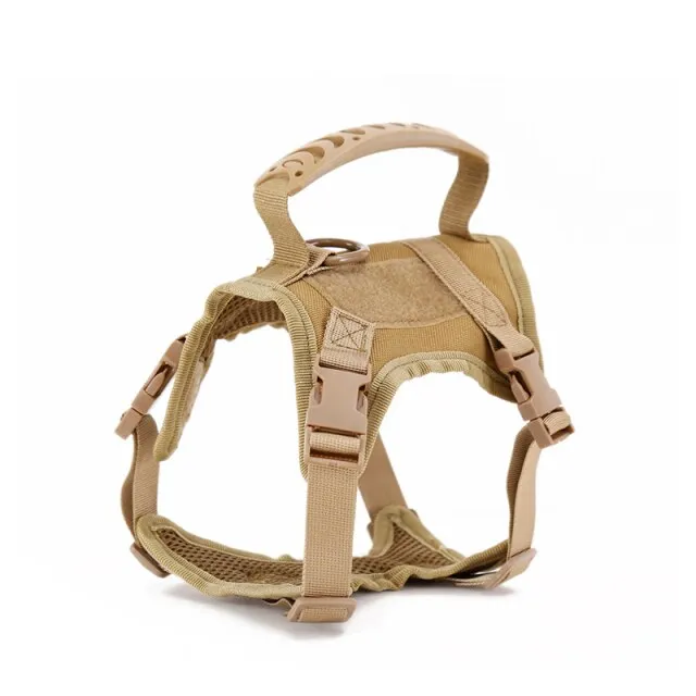 Tactical Cat Small Dog Collar Harness Adjustable 600D Nylon Pet ...