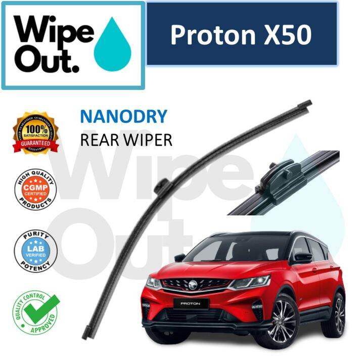 Proton X50 WipeOut NANODRY Rear Wiper Blade / Wiper Belakang | Lazada