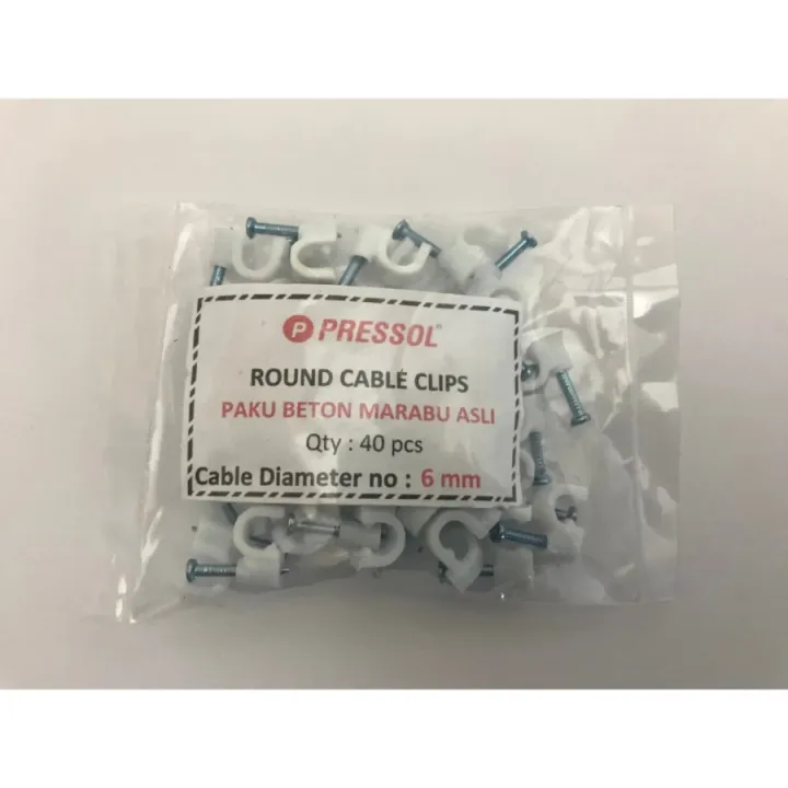 Klem Kabel no 8 Paku Beton MARABU ASLI / Cable Clamp / Cable Clip ...