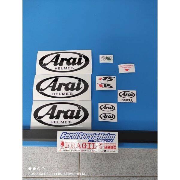 STICKER SET ARAI PREMIUM QUALITY STIKER HELM TSR RAM 4 STICKER HELM ...