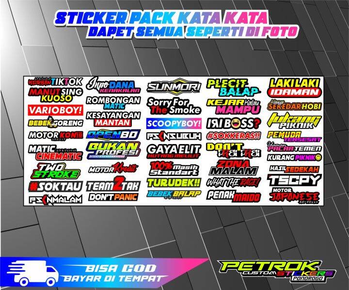 STIKER PACK KATA KATA VIRAL / STICKER KATA KATA VIRAL | Lazada Indonesia