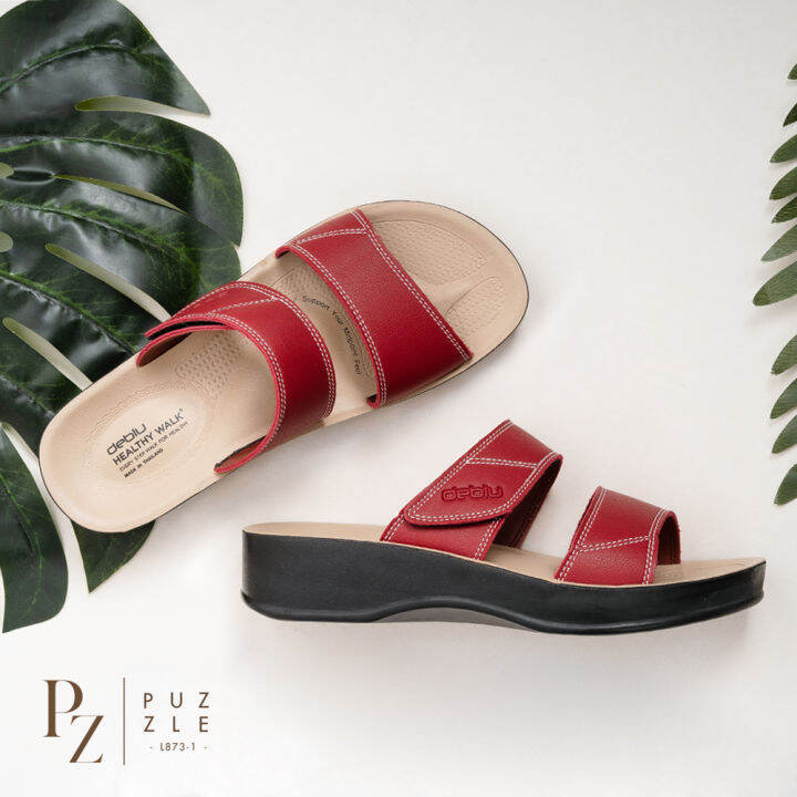 L873-1 รองเท้าแตะ หญิง แบบสวม แบบหนีบ deblu เดอบลู นุ่มนิ่ม เพื่อสุขภาพ น้ำหนักเบา ของแท้ 100% ...