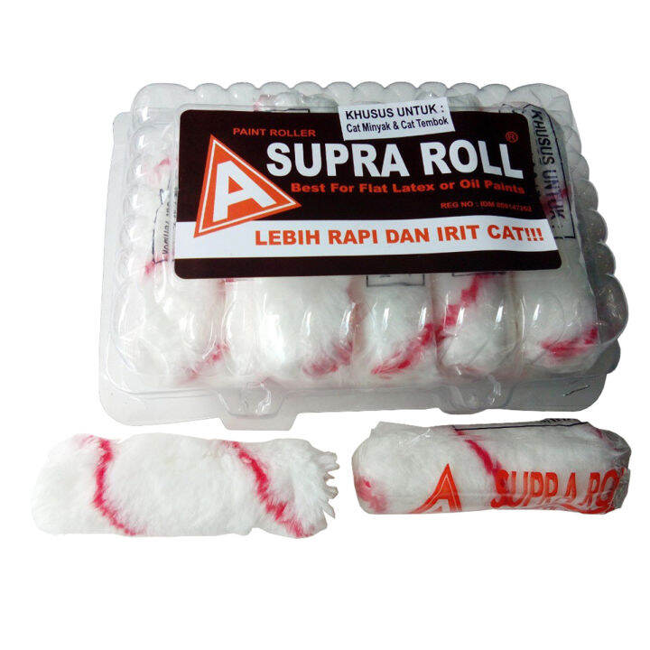 Refill Bulu Kapal Supra Roll 4 Inch / Kuas Cat Bulu Putih Cat Minyak ...
