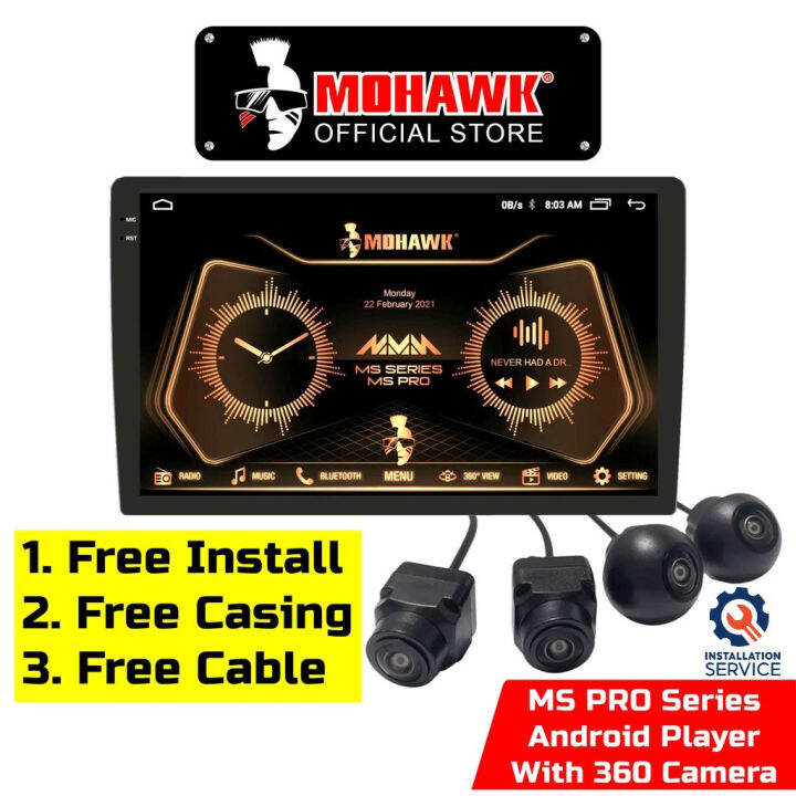 (Free 360 Camera) Mohawk MS PRO Series 2K Resolution Car Android player ...