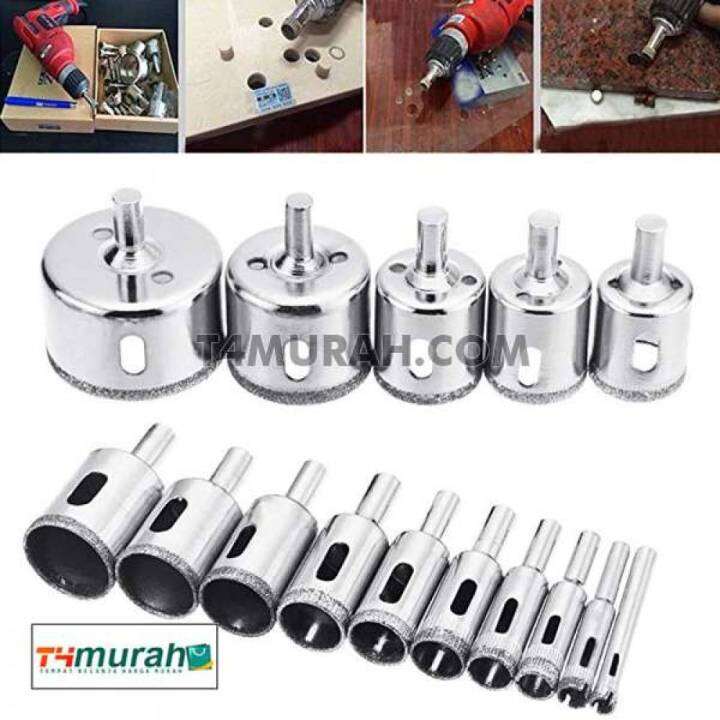 mata bor kaca Pelubang Kaca set 15 ukuran 6-50mm | Lazada Indonesia