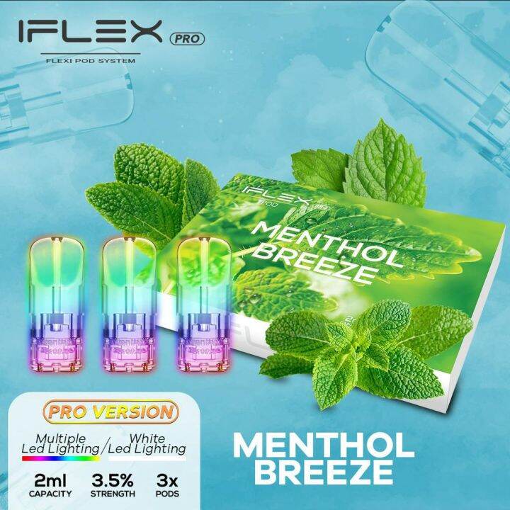 relx IFlex Pro LED [Menthol Breeze] /vape pod/flex pod/iflex pod/(PACK ...