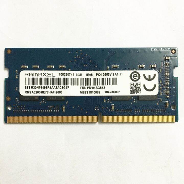 RAMAXEL DDR4 8GB 2666 RAMS 8GB 1Rx8 PC4-2666V -SA1-11 DDR4 8GB 2666Mhz หน่วยความจำแล็ปท็อป ...