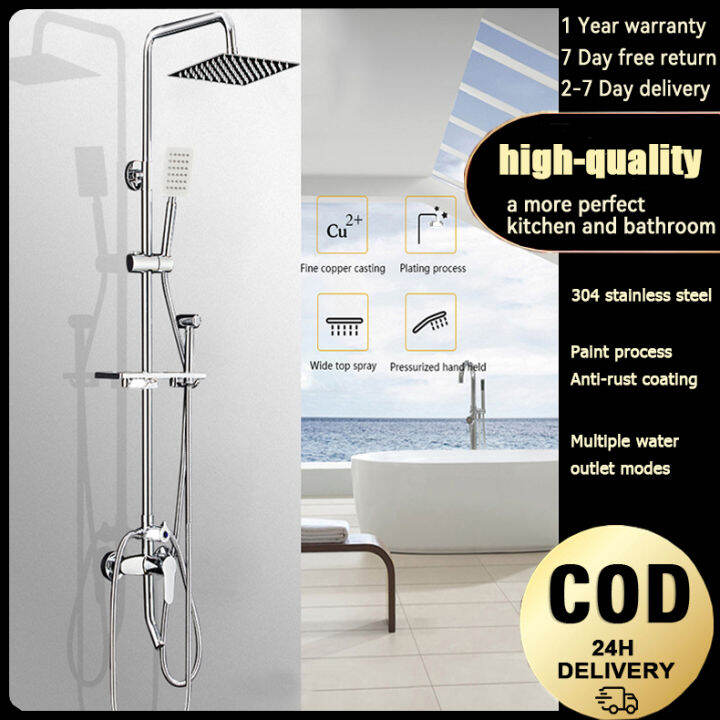 Shower set 4 in 1 stainless steel shower set bathroom shower hot and ...