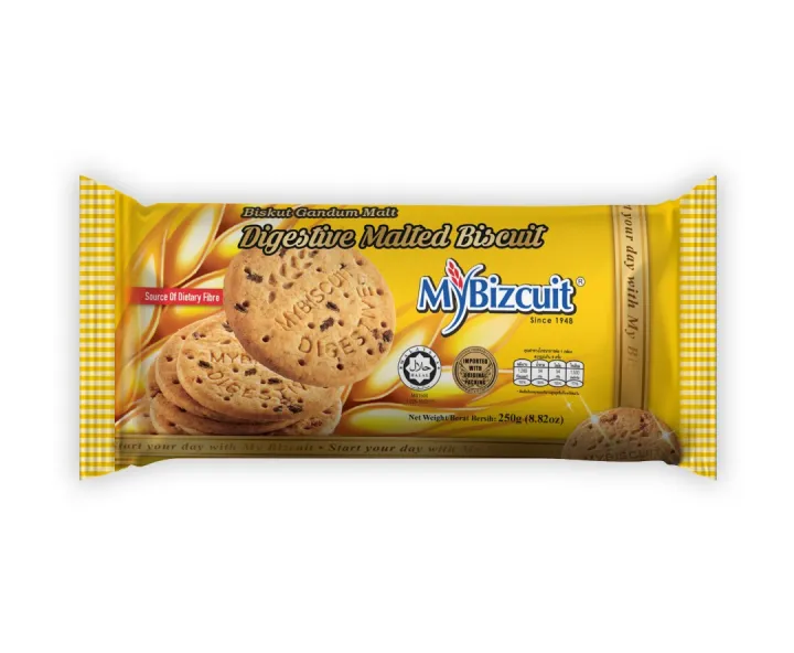 My Bizcuit Digestive Varian Malted / Biskuit Gandum Rasa Malt 250 Gram ...