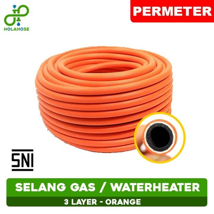 Selang kompor gas 3 lapis warna orange berkualitas SNI | Lazada Indonesia
