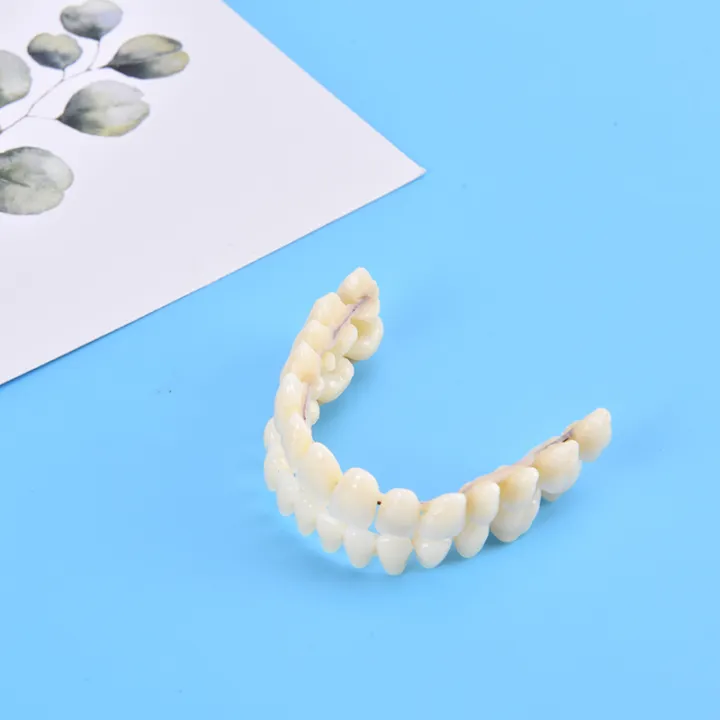 The Big Ups💕28pcs False Teeth Whitening Dentures Temporary Fake Tooth ...