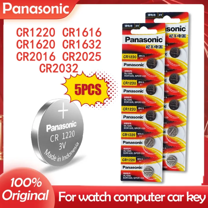 Panasonic CR1220 CR1616 CR1620 CR1632 CR2016 CR2025 CR2032 Lithium Coin Cell Button Battery 3V ...