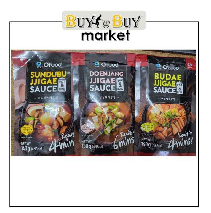 ***PROMO***OFOOD Jjigae Sauce - 1.Sundubu140G 2.Budaejjigae140G(EX:DEC.19.23Y) 3.Doenjang130G ...