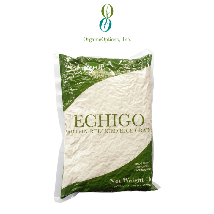 BiotechJP Echigo Rice Grains Protein Reduced Pre-cooked Rice 1kg ...