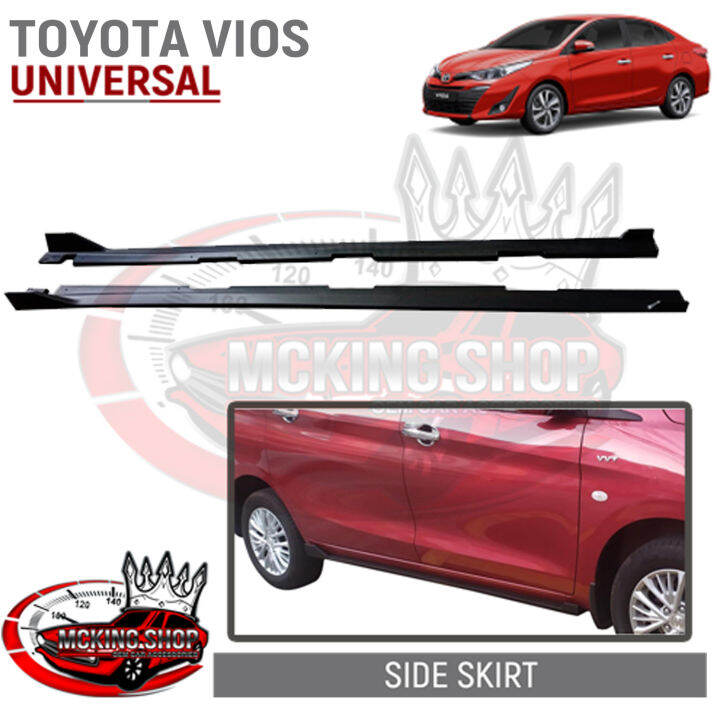 Toyota Vios 2018-2019 Universal Side Skirt Extension (Black) | Lazada PH