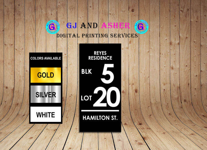 ADDRESS PLATE / HOUSE NUMBER WATERPROOF ACRYLIC | Lazada PH