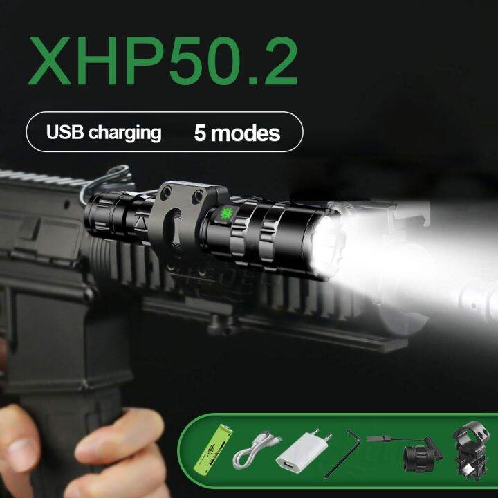 100000 Lumens Tactical Flashlight High Power Rechargeable Mouse Tail ...