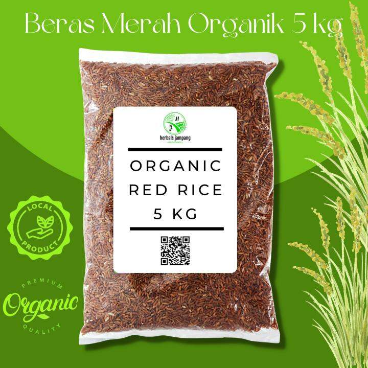 Beras Merah Organik Kemasan 5 Kilogram Kualitas Unggul | Lazada Indonesia