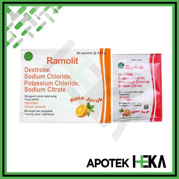 Ramolit 4,24 g Rasa Jeruk Box isi 50 Sachet - Mengganti Cairan Oralit ...