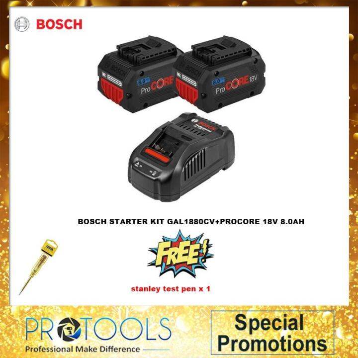 BOSCH STARTER KIT GAL1880CV+PROCORE 18V 8.0Ah | Lazada