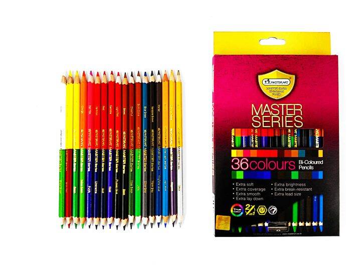 READY STOCK!! MASTER SERIES BI-COLOURED PENCILS 36 COLORS | Lazada