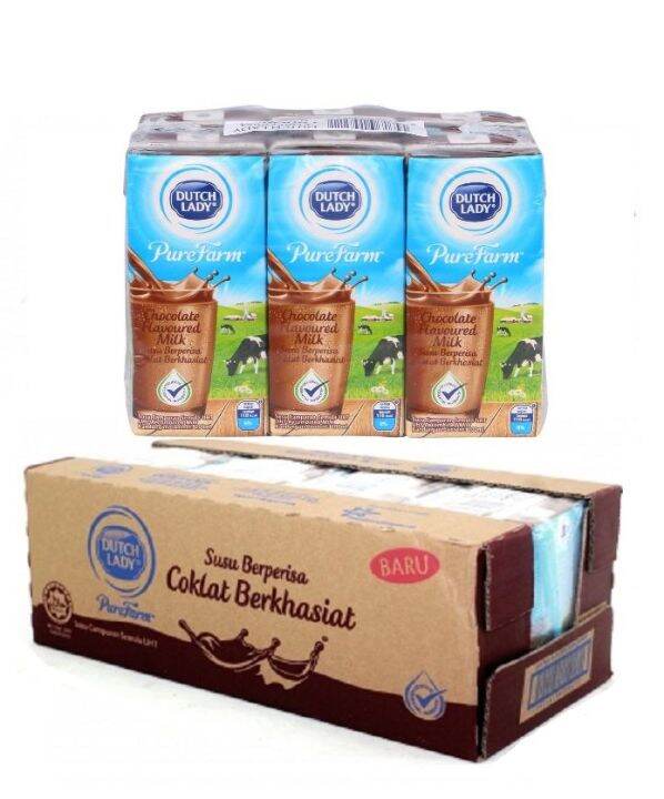 Dutch Lady Chocolate Flavored UHT Drink 24 x 200ml (1 Box) | Lazada