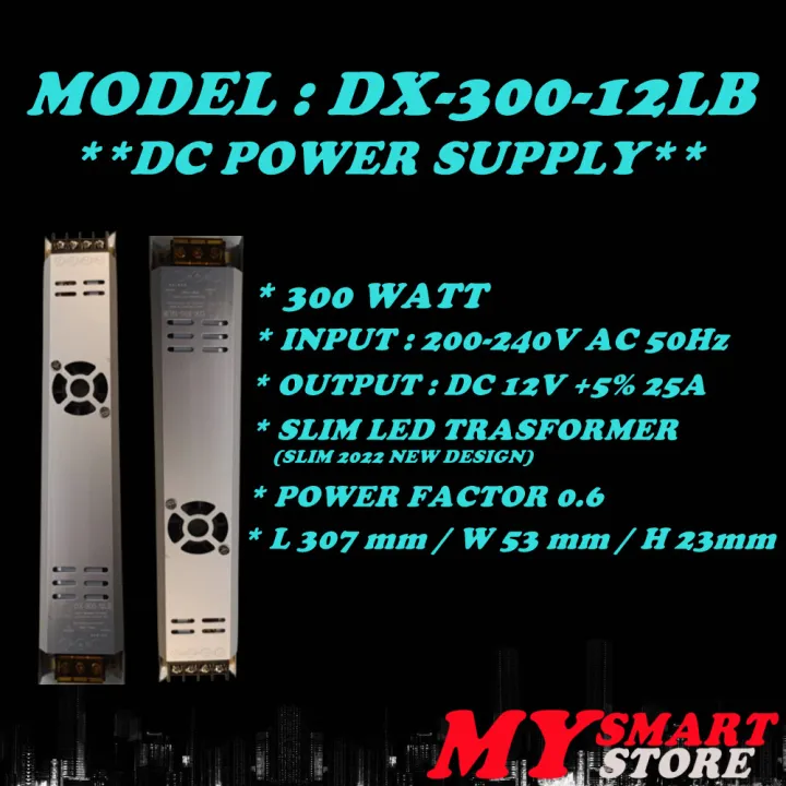 {LAZ}LED Driver 12V 300W Ultra Slim LED Power Supply 25A, AC 240V to 12 Volt DC LED Transformer ...