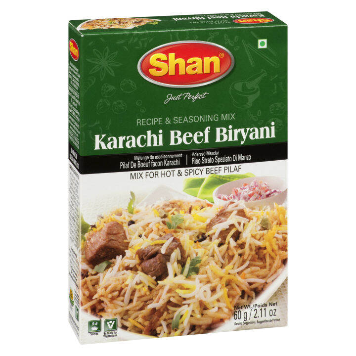 SHAN KARACHI BEEF BIRYANI SEASONING MIX - 60 GRAMS - PAKISTAN | Lazada PH