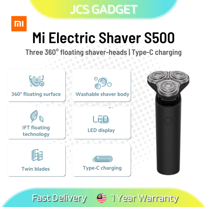 Xiaomi Mi Electric Shaver S500 Original 1 Year Warranty | Three 360 ...