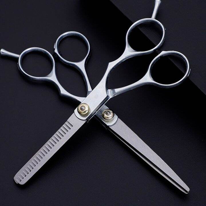 2 Pcs/Set Professional stainless steel barber cut hair thinning scissors cut haircut set | Lazada PH