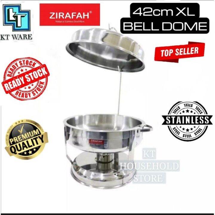 KT WARE 42cm Zelex bell dome Buffet serving golden bell chafer/Bell ...