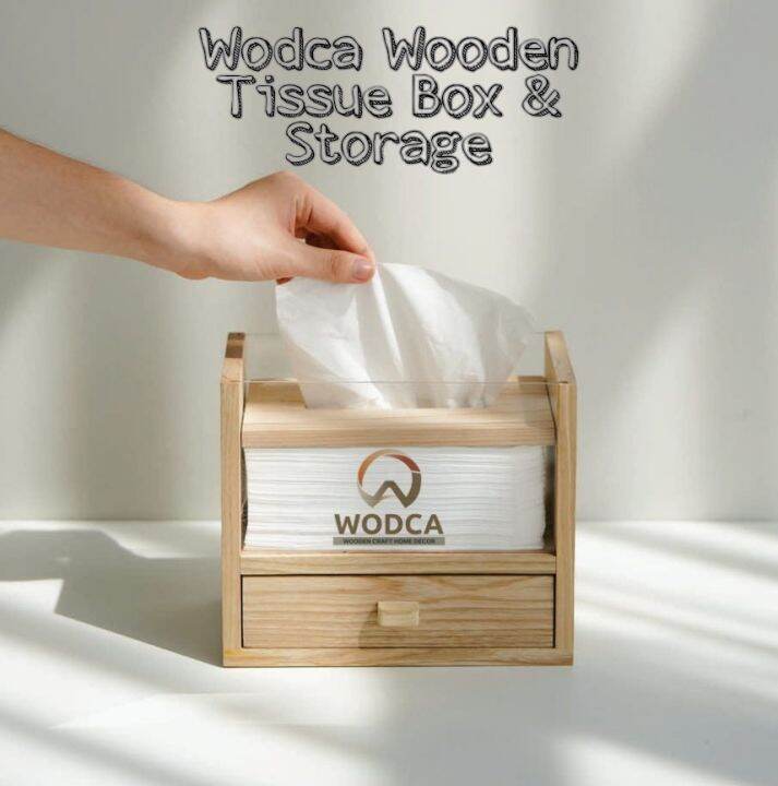 Tempat tisu kayu aesthetic / wooden tissue / tempat tisu kayu murah ...