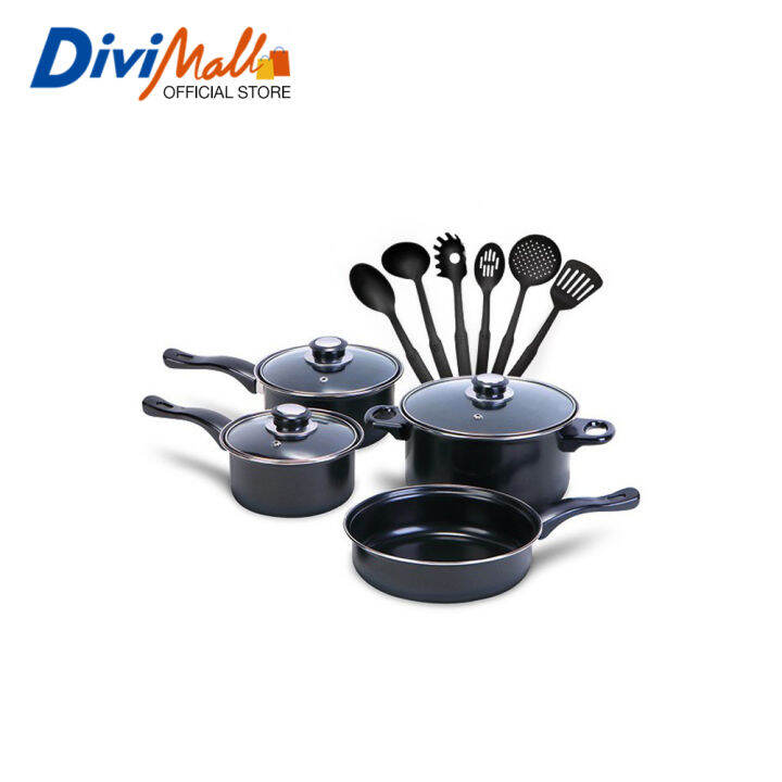 Divimall 13 pieces Non-stick Cookware Set | Lazada PH