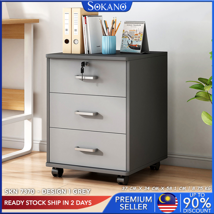 SOKANO BG0037 Office Cabinet Office Mobile Pedestal File Cabinet with ...