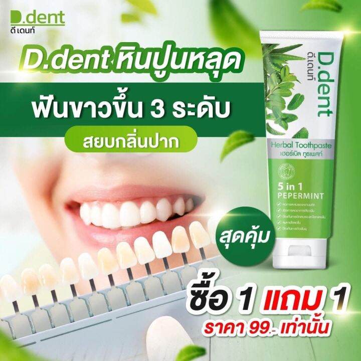 D.Dent ดีเดนท์ ยาสีฟันสมุนไพร ป้องกันฟันผุ (100 g.) | Lazada.co.th