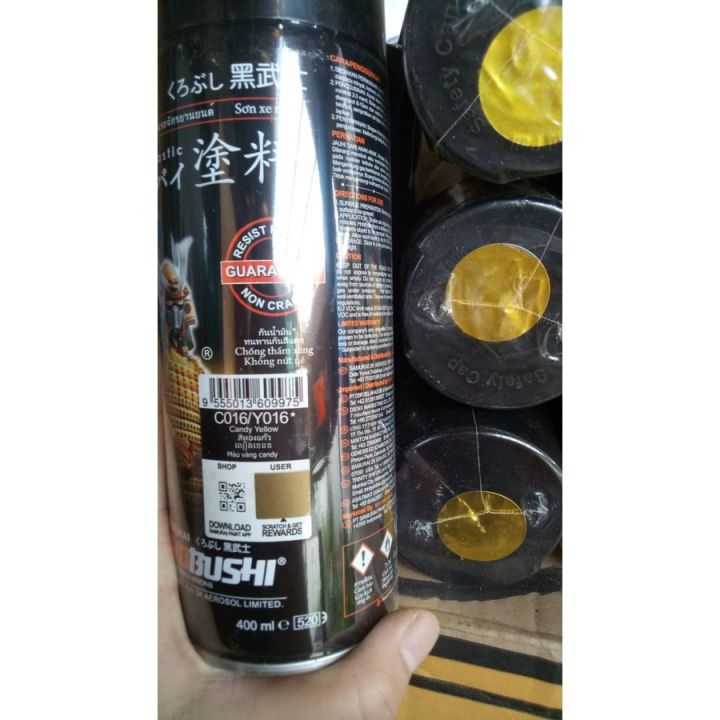 cat semprot pilok pilox samurai candy yellow y016 kuning candy yelow 400ml | Lazada Indonesia