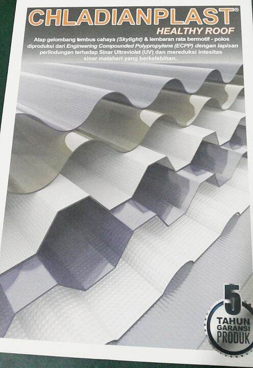 Chladianplast (2,4 M) Atap Transparan / Atap Polycarbonate Corrugated ...