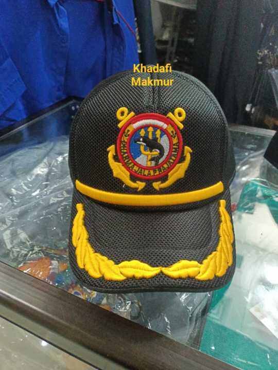 Topi full jaring Perhubungan laut COAST GUARD logo + list + padi ...