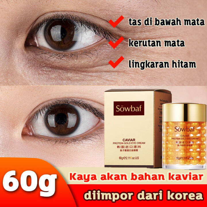 👍 Bahan baku impor Korea👍 protein kaviar Krim Mata Emas 60g penuh ...