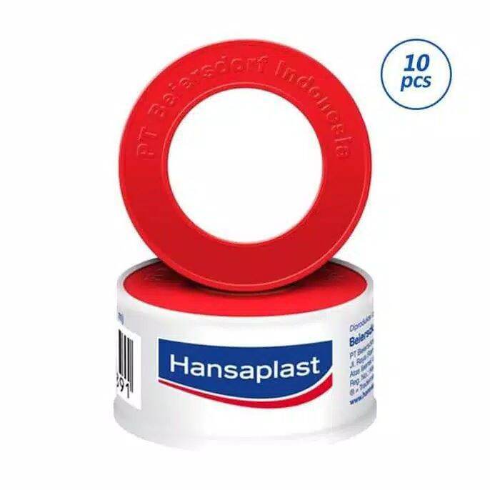 Hansaplast roll plester luka 2,5cm x 1m perban kain coklat satuan ...