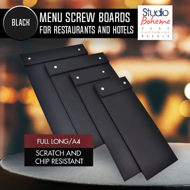 Screw binder leather menu board for hotels and restaurants | Lazada PH