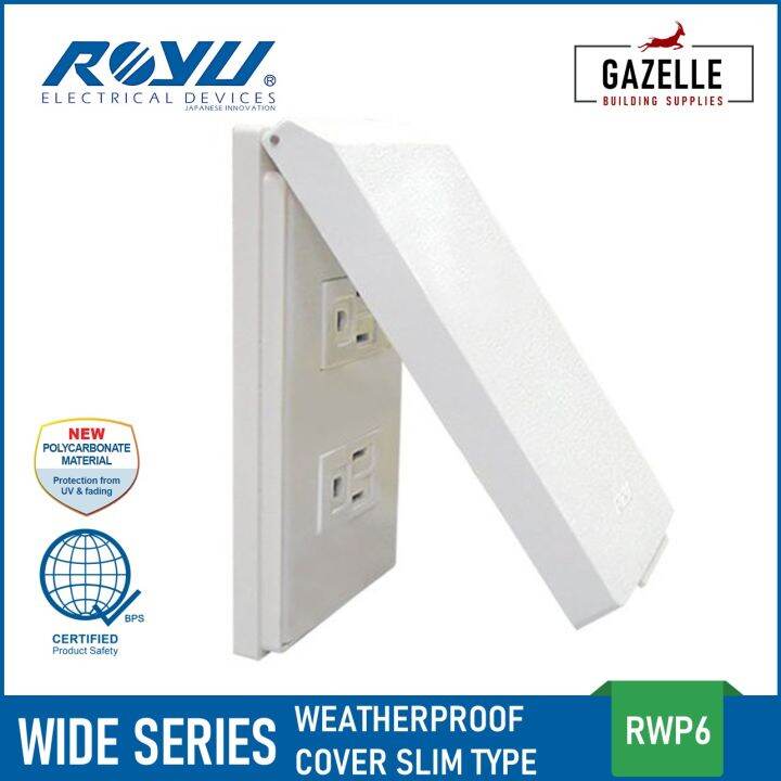 Royu Wide Series Weatherproof Plate Cover Slim Type - RWP6 | Lazada PH